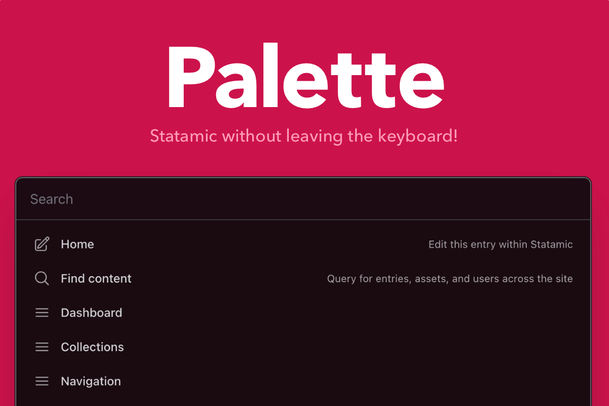 Palette - a Statamic Addon